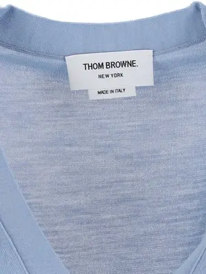 Thom Browne 4-bar V-neck Knitted Cardigan