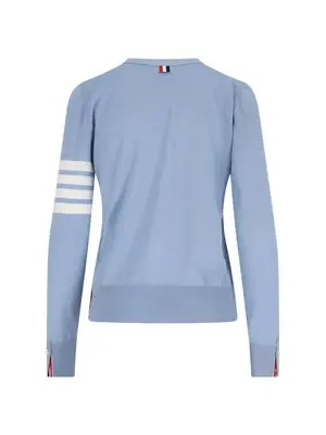 Thom Browne 4-bar V-neck Knitted Cardigan