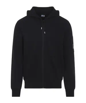 C.P. COMPANY Lens Pocket Zip-up Hoodie - Black