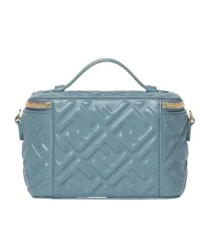 Fendi Vanity Ff-motif Mini Crossbody Bag - Blue