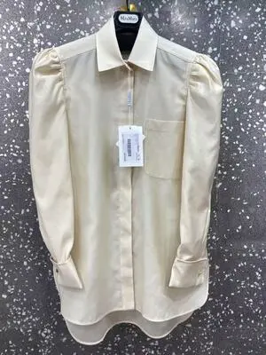 Max Mara Faraday Puff-sleeved Shirt - Wool White