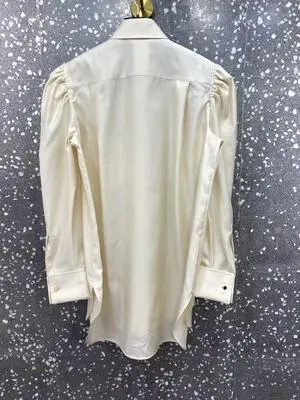 Max Mara Faraday Puff-sleeved Shirt - Wool White