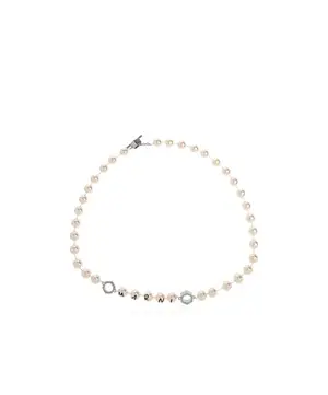 Marni Embellished Pearl Necklace - Yellow