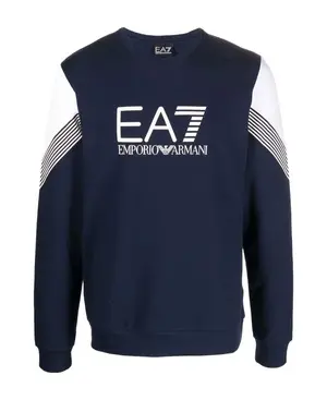 EA7 Logo Print Sweatshirt - Black