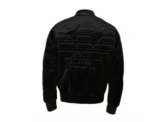 Emporio Armani Logo Embroidered Reversible Bomber Jacket