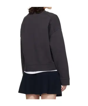 GANNI Isoli Jersey Sweatshirt With Graphic Print - Phantom Black