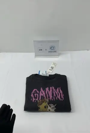 GANNI Isoli Jersey Sweatshirt With Graphic Print - Phantom Color