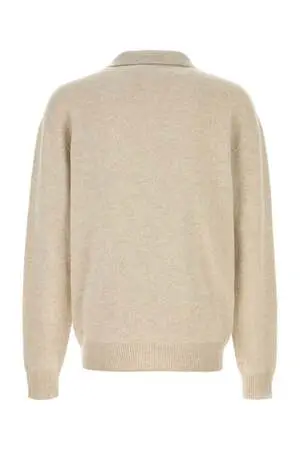 THE ROW Leach Mélange-effect V-neck Sweater - Nude