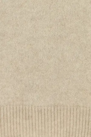 THE ROW Leach Mélange-effect V-neck Sweater - Nude