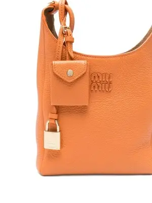 Miu Miu Leather Bucket Bag - Orange