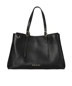 Gucci Gg Emblem Medium Tote Bag - Black