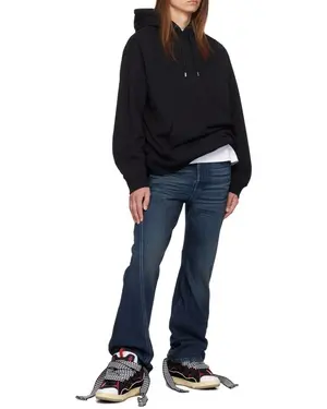 LANVIN Logo Embroidered Drawstring Hoodie