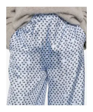 Max Mara X E. Marinella Printed Wide-leg Trousers - Blue