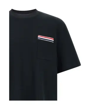 Thom Browne Rwb Embroidered Crewneck T-shirt - Blue