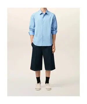 AMI Paris Poplin Tailor Shirt - Blue