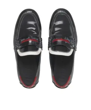 Marni Logo Tab Leather Moccasins