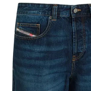 DIESEL® D-macro Low-waist Relaxed Jeans - Medium Blue