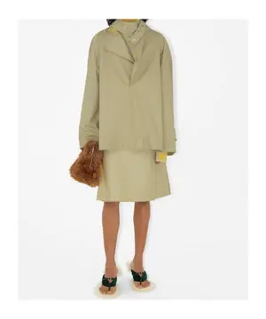 Burberry Pleated A-line Midi Skirt - Nude