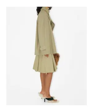 Burberry Pleated A-line Midi Skirt - Nude