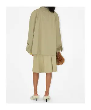 Burberry Pleated A-line Midi Skirt - Nude