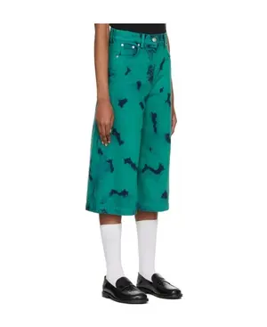 MSGM Tie-dye Cropped Jeans