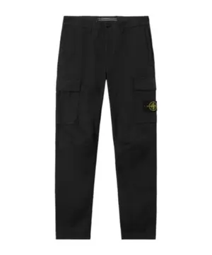 Stone Island Tapered Cargo Trousers - Black