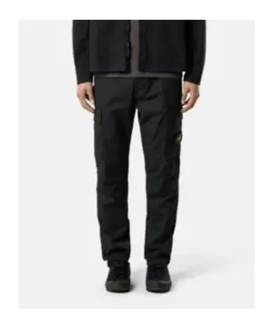 Stone Island Tapered Cargo Trousers - Black