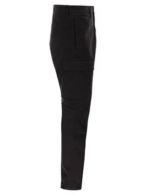 Stone Island Tapered Cargo Trousers - Black