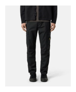 Stone Island Tapered Cargo Trousers - Black