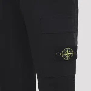 Stone Island Tapered Cargo Trousers - Black
