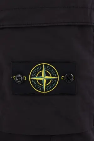Stone Island Tapered Cargo Trousers - Black