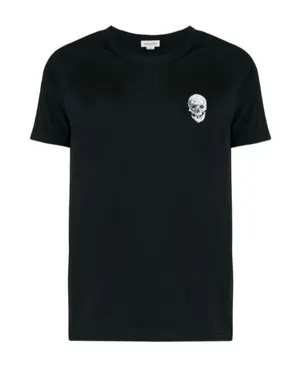 Alexander McQueen T-shirt With Round Neck And Short Sleeves