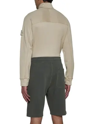 Stone Island Logo Patch Drawstring Bermuda Shorts