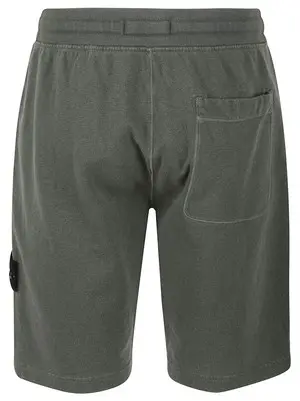 Stone Island Logo Patch Drawstring Bermuda Shorts
