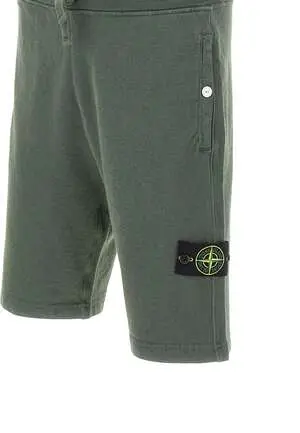 Stone Island Logo Patch Drawstring Bermuda Shorts