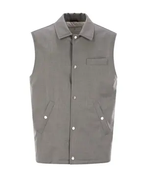 Brunello Cucinelli Brunello Cucinelli Padded Button-Up Gilet Grey