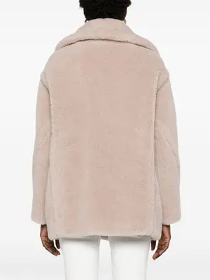 Max Mara Double Breasted Collared Coat - Sand-colored