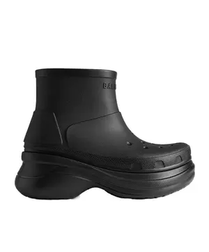 Balenciaga X Crocs Logo Embossed Ankle Boots
