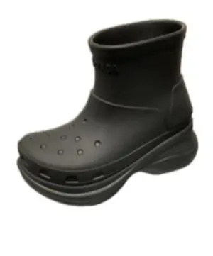 Balenciaga X Crocs Logo Embossed Ankle Boots