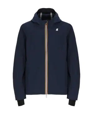 K-WAY Hooded Long-sleeved Zip-up Casual Jacket - Black