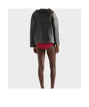 Prada Antiqued Nappa Leather Jacket