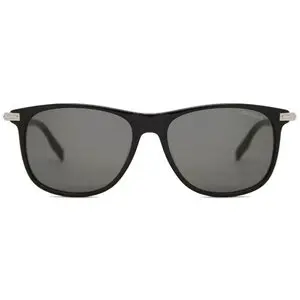 Montblanc Logo-plaque Square-frame Sunglasses - Gray