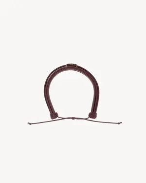 Saint Laurent Cassandre Multi-strand Bracelet With Bronze Accents - Red