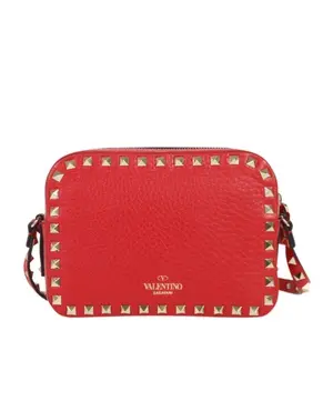 Valentino Garavani Rockstud Camera Shoulder Bag - Red