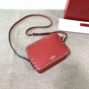 Valentino Garavani Rockstud Camera Shoulder Bag - Red