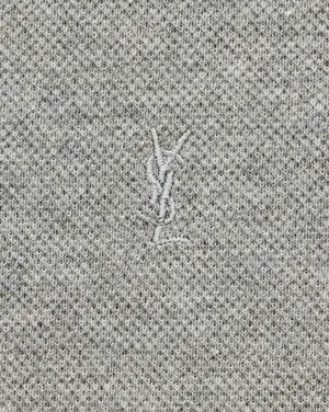 Saint Laurent Logo Embroidered Polo Shirt