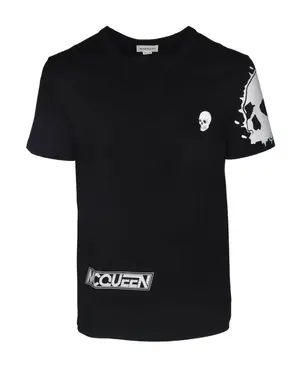 Alexander McQueen T-shirt With Round Neck And Short Sleeves