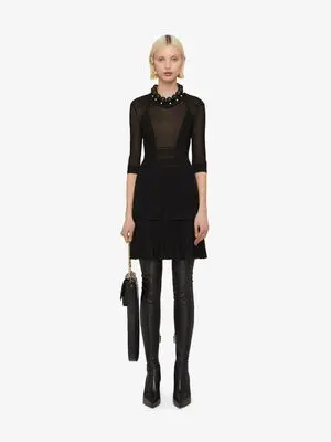 Givenchy V-neck Sheer Mini Dress