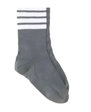 Thom Browne 4-bar Striped Crew Socks - Medium Gray