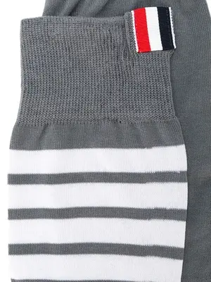 Thom Browne 4-bar Striped Crew Socks - Medium Gray